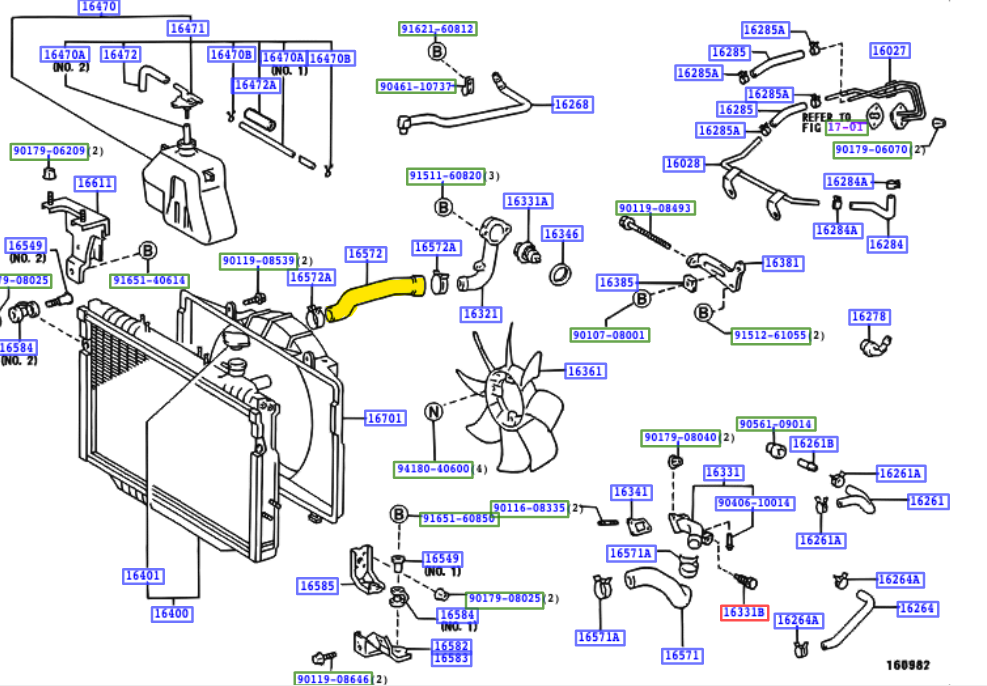 Genuine Toyota Land Cruiser Radiator Outlet Hose (80 and 100 Series ...
